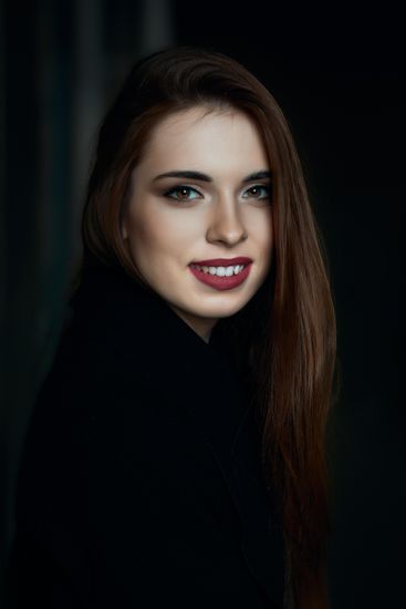 Low Key Portrait Beautiful Girl Natural Editorial Stock Photo - Stock ...