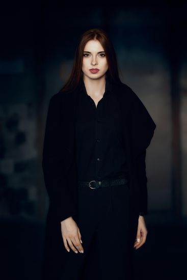 Low Key Portrait Beautiful Girl Natural Editorial Stock Photo - Stock ...