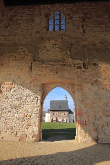 Unesco Carolingian Monastery Facade View Through Editorial Stock Photo ...