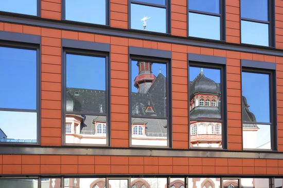 Reflection New Town Hall Window Panes Editorial Stock Photo - Stock ...