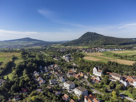 Aerial View Town Engen On Right Editorial Stock Photo - Stock Image ...