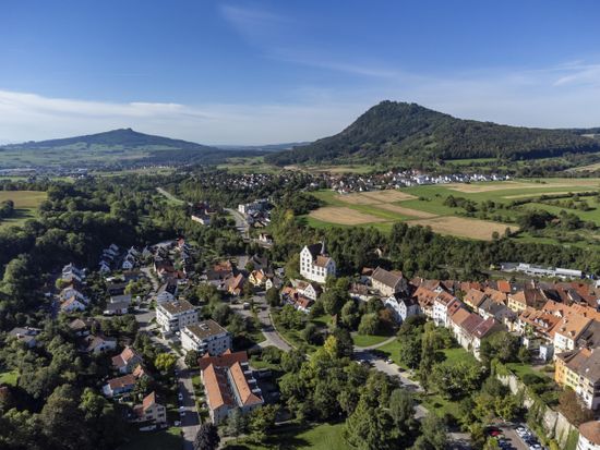Aerial View Town Engen On Right Editorial Stock Photo - Stock Image ...