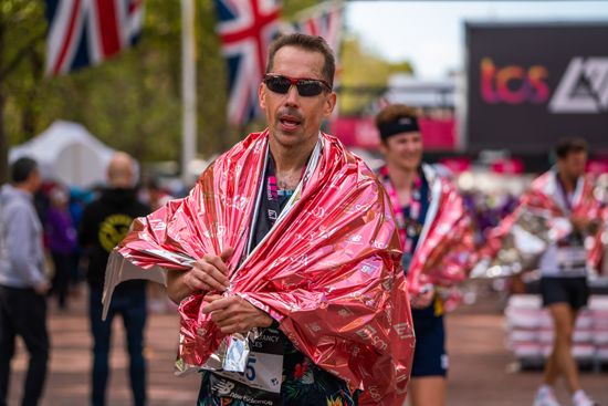 Marathon Runners Wrapped Banket Foil After Editorial Stock Photo ...