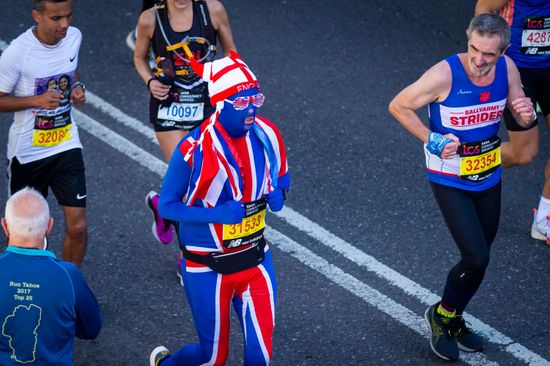 Runner Dressed Union Jack Suit Takes Editorial Stock Photo - Stock ...