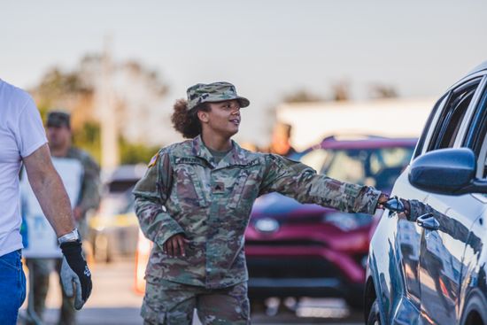 Members National Guard Coordination Fema Distribute Editorial Stock ...