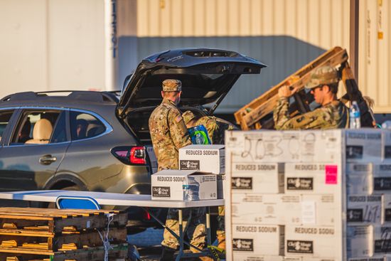 Members National Guard Coordination Fema Distribute Editorial Stock ...