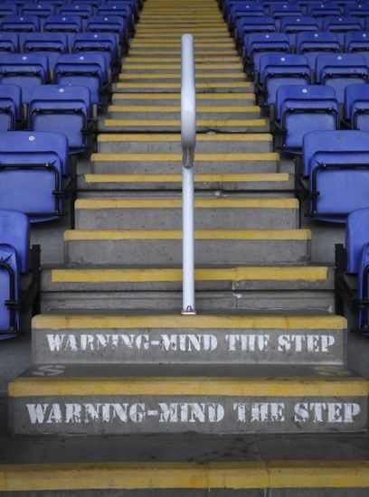 Warming Sign On Steps Stand Editorial Stock Photo - Stock Image ...