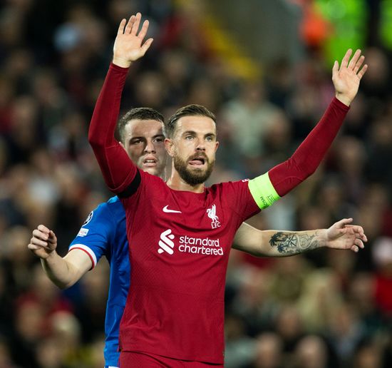 Leon King Rangers Jordan Henderson Liverpool Editorial Stock Photo ...