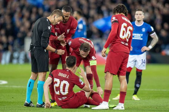 Referee Turpin Talks Liverpool Forward Diogo Editorial Stock Photo ...