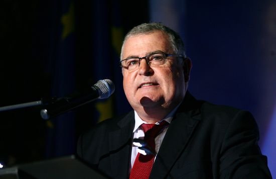 Senators Francois Calvet During Campaign Meeting Editorial Stock Photo ...