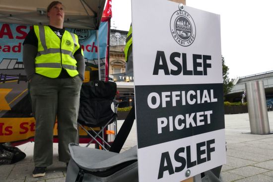 Aslef Official Picket Line Outside Station Editorial Stock Photo ...