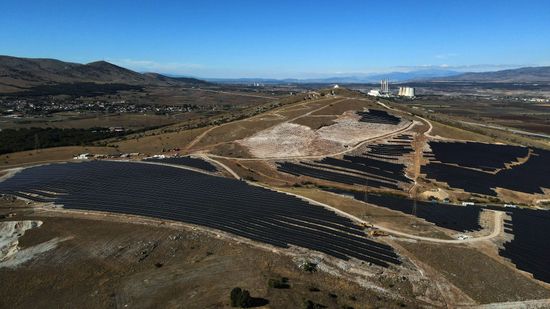 Photo Taken Using Drone Shows Solar Editorial Stock Photo - Stock Image ...