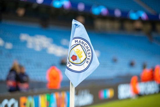 Manchester City Corner Flag During Uefa Editorial Stock Photo - Stock ...