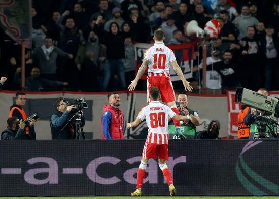 Aleksandar Katai Top Red Starcelebrates After Editorial Stock Photo ...