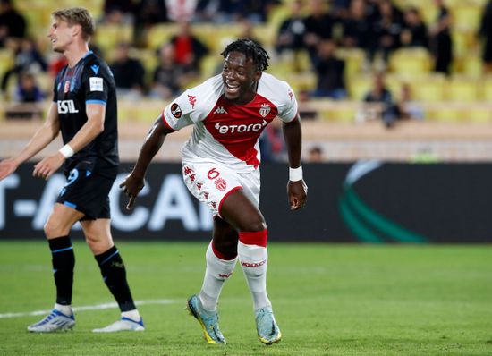 Axel Disasi Monaco Celebrates After Scoring Editorial Stock Photo ...