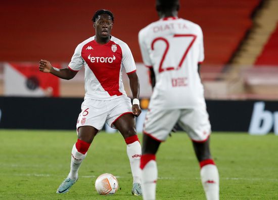 Axel Disasi Monaco Action During Uefa Editorial Stock Photo - Stock ...