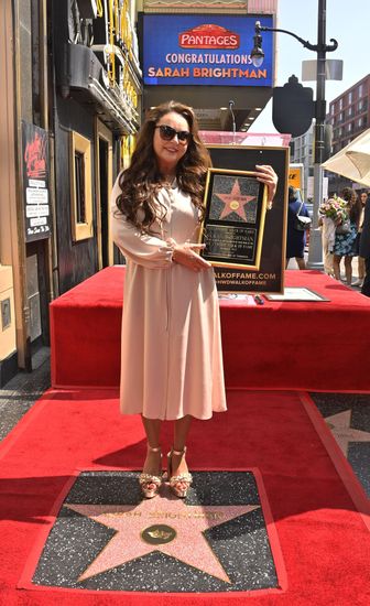 Singer Sarah Brighton Holds Replica Plaque Editorial Stock Photo ...