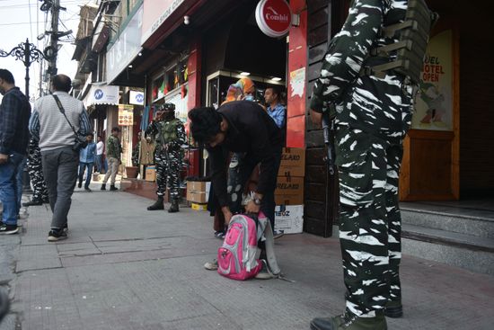 Areal Surveillance Lal Chowk Area Frisking Editorial Stock Photo ...