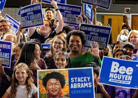 Young Supporters Stavey Abrams Bee Nyugen Editorial Stock Photo - Stock ...
