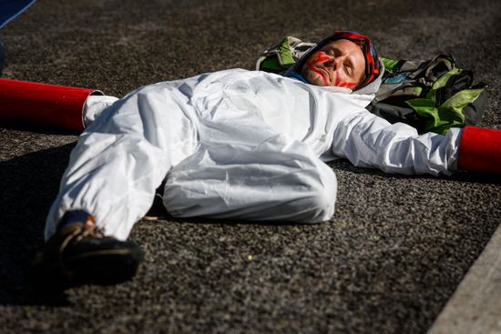 Climate Activist Belonging Code Rouge Lies Editorial Stock Photo ...