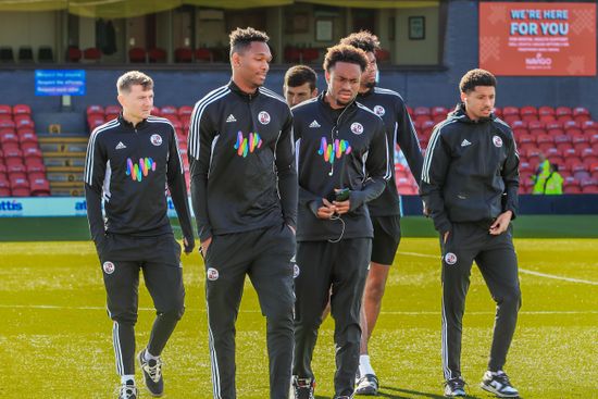 Crawley Town Players Arrived Stadium During Editorial Stock Photo ...
