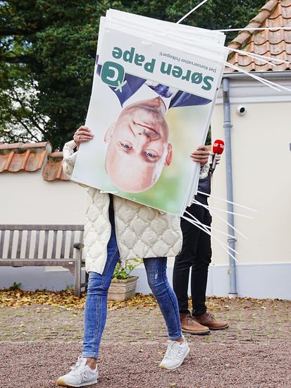 Supporter Denmark Conservative Peoples Party Carries Editorial Stock ...