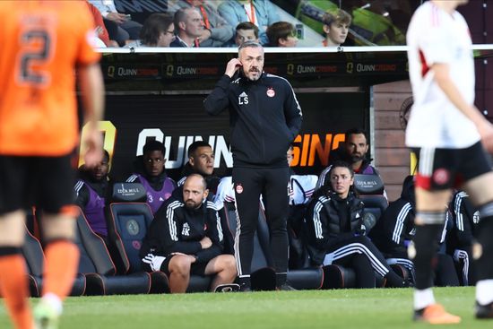 Aberdeen Assistant Manager Lee Sharp During Editorial Stock Photo ...