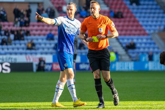 Referee James Bell Shows Yellow Card Editorial Stock Photo - Stock ...
