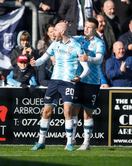 Zak Rudden Dundee Congratulated After Scoring Editorial Stock Photo ...