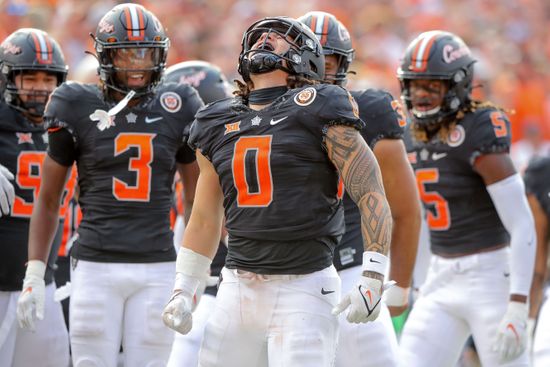 Oklahoma State Linebacker Mason Cobb 0 Editorial Stock Photo - Stock ...