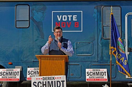 Congressman Jake Laturner Ks2 Speaks Crowd Editorial Stock Photo ...
