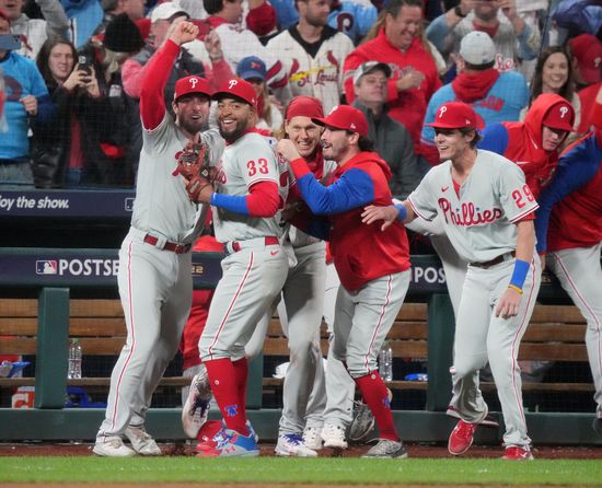 Members Philadelphia Phillies Celebrate Third Out Editorial Stock Photo ...
