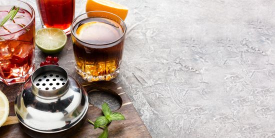 High Angle Mix Alcoholic Drinks Copy Editorial Stock Photo - Stock ...