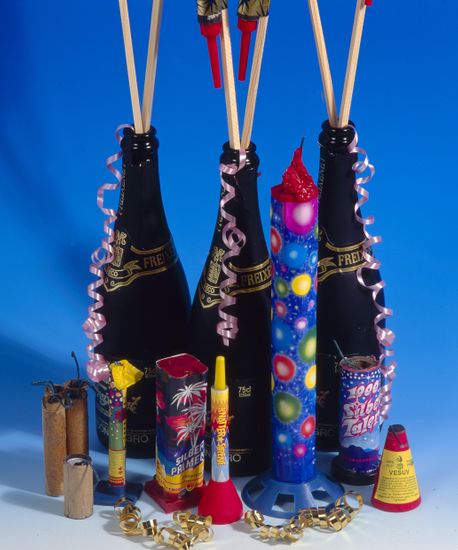 Fireworks Rockets Firecrackers Bangers Rockets Streamer Editorial Stock ...