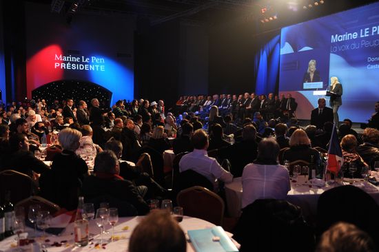 Atmosphere During Speech President French Far Editorial Stock Photo ...