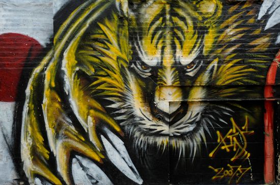 Painted Wall Graff Graffiti Tag Graffiti Editorial Stock Photo - Stock ...