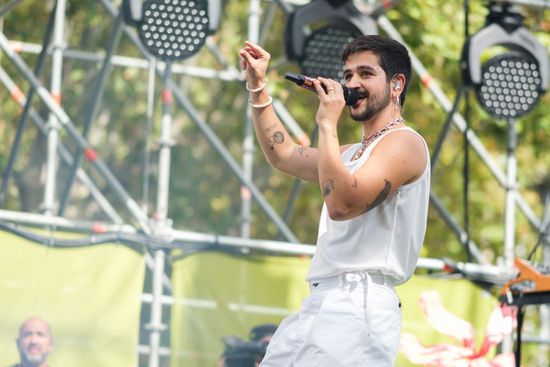 Colombian Singer Camilo Perform During Hispanidad Editorial Stock Photo ...