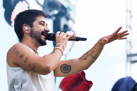 Colombian Singer Camilo Perform During Hispanidad Editorial Stock Photo ...