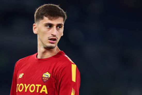 Marash Kumbulla Roma Looks On During Editorial Stock Photo - Stock ...