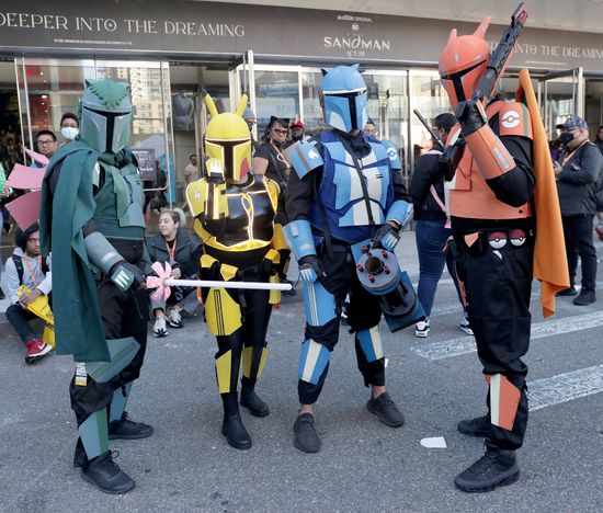 Pokemon Mandolorians Cosplayers Dressed All Manner Editorial Stock ...