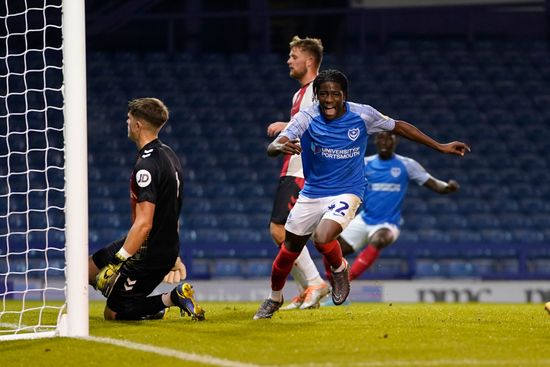 Goal Portsmouth Forward Koby Mottoh Scores Editorial Stock Photo ...
