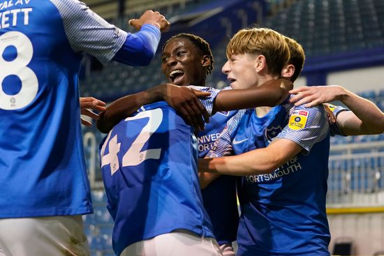 Goal Portsmouth Forward Koby Mottoh Scores Editorial Stock Photo ...