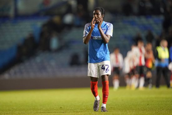 Portsmouth Forward Koby Mottoh During Hampshire Editorial Stock Photo ...