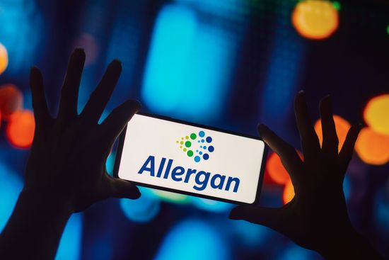 This Photo Illustration Allergan Logo Displayed Editorial Stock Photo ...