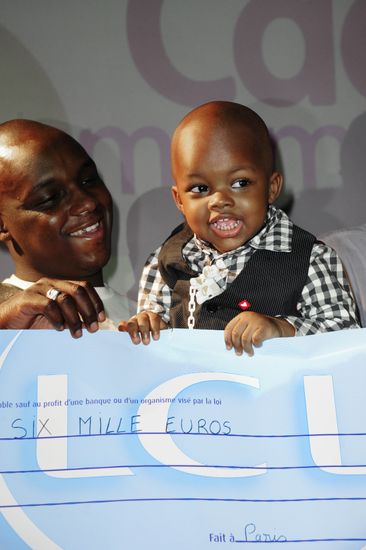 Cadum Baby Issa Poses His Father Editorial Stock Photo - Stock Image ...