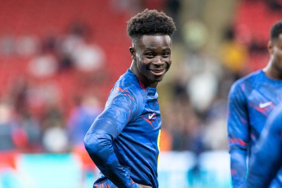 Bukayo Saka England Smiles Before Uefa Editorial Stock Photo - Stock ...
