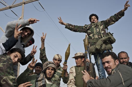 Rebel Pose Their Guns Last Checkpoint Editorial Stock Photo - Stock ...