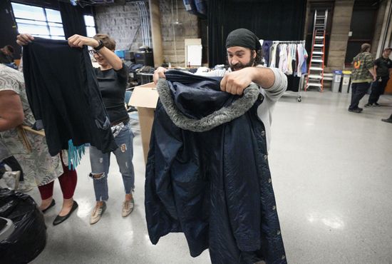 Volunteers Check Donated Clothes Homeless People Editorial Stock Photo ...