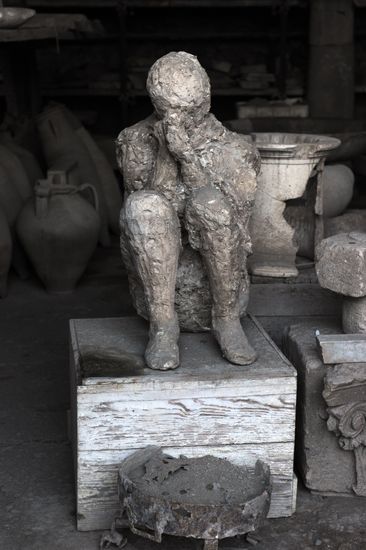 Plaster Casts Victims Eruption On Display Editorial Stock Photo - Stock ...