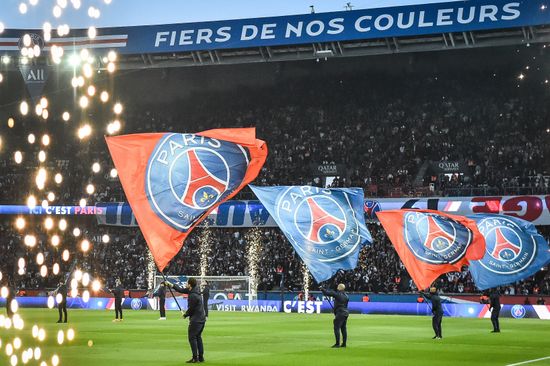 Illustration Official Flags Psg During French Editorial Stock Photo ...